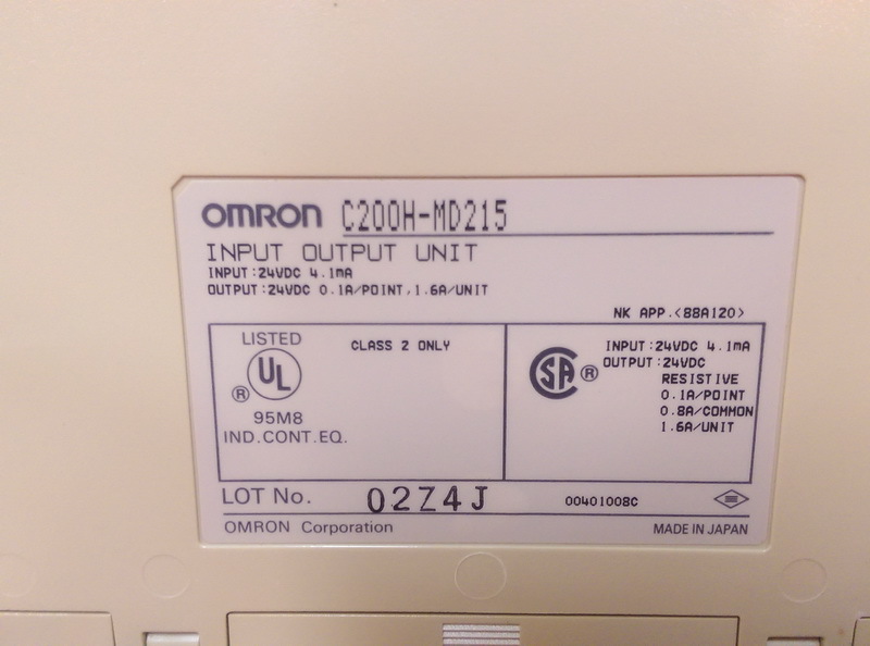 OMRON C200H-MD215 INPUT OUTPUT UNIT - 裕益科技自動化設備可程式編碼器PLC分散式控制系統DCS